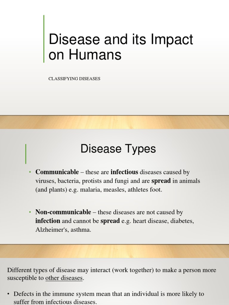 Types and Impact of Human Diseases | PDF | Infection | Pathogen