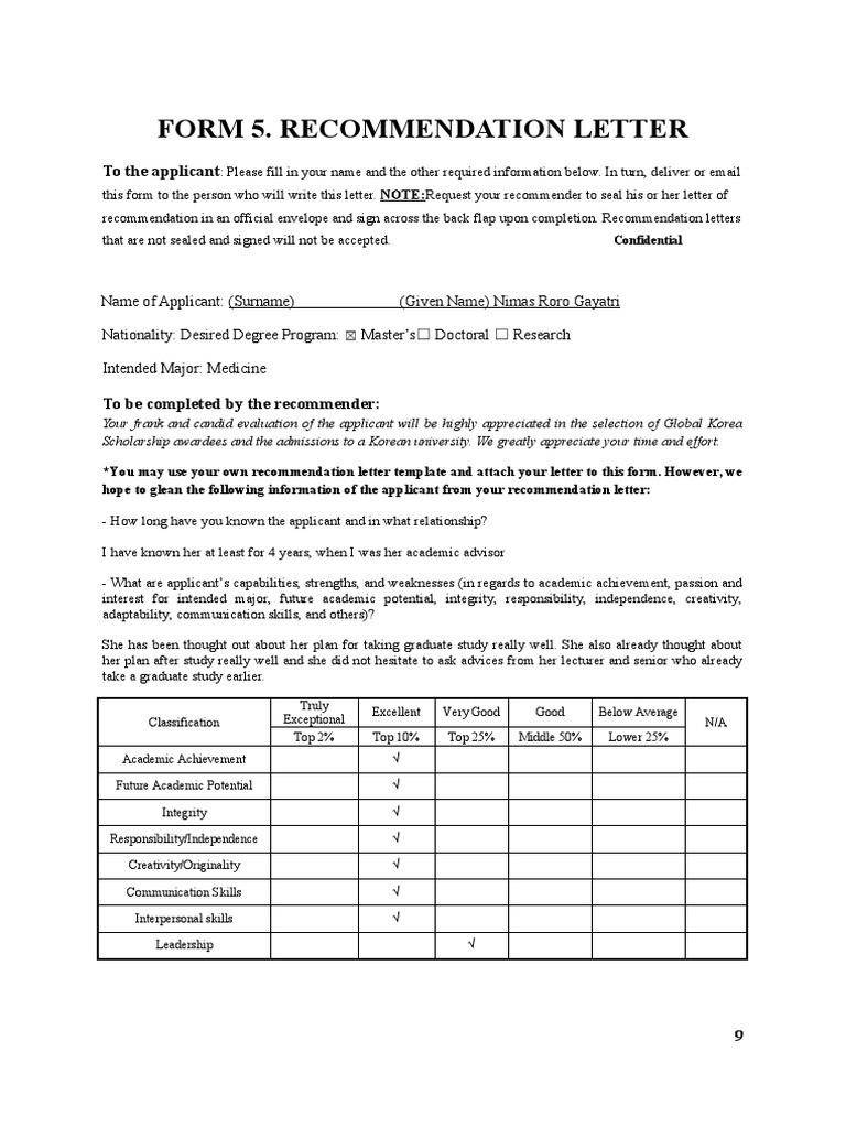 Contoh Recommendation Letter | Download Free PDF | Doctorate | Cognition