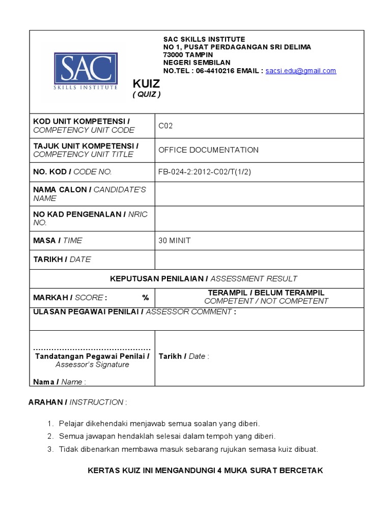 KT Wa1-01 Cu2 | PDF | Bisnis