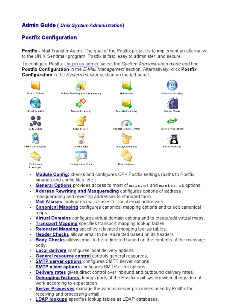 Postfix Configuration | PDF | Domain Name System | Email Address