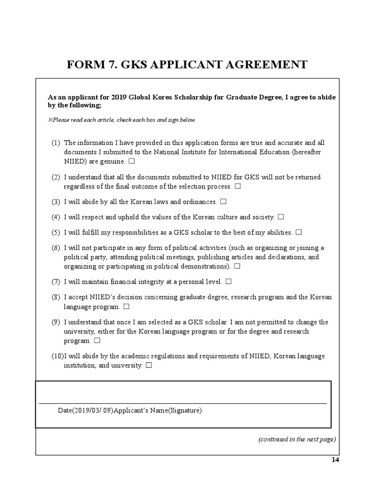 Form 7 & 8 KGSP (GSK) 2019 | PDF | Travel Visa | Information Sensitivity