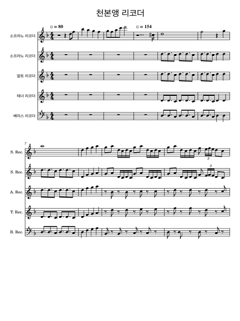 Types of Recorders: Soprano to Bass | PDF