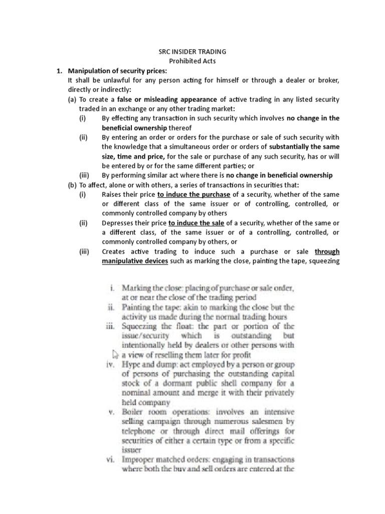 SRC Insider Trading | PDF | Insider Trading | Securities (Finance)