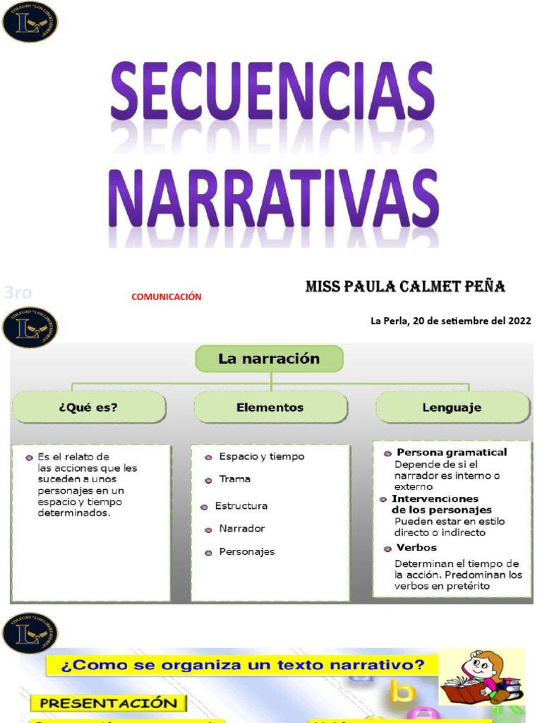Secuencias Narrativas 3ro Comunicación | PDF