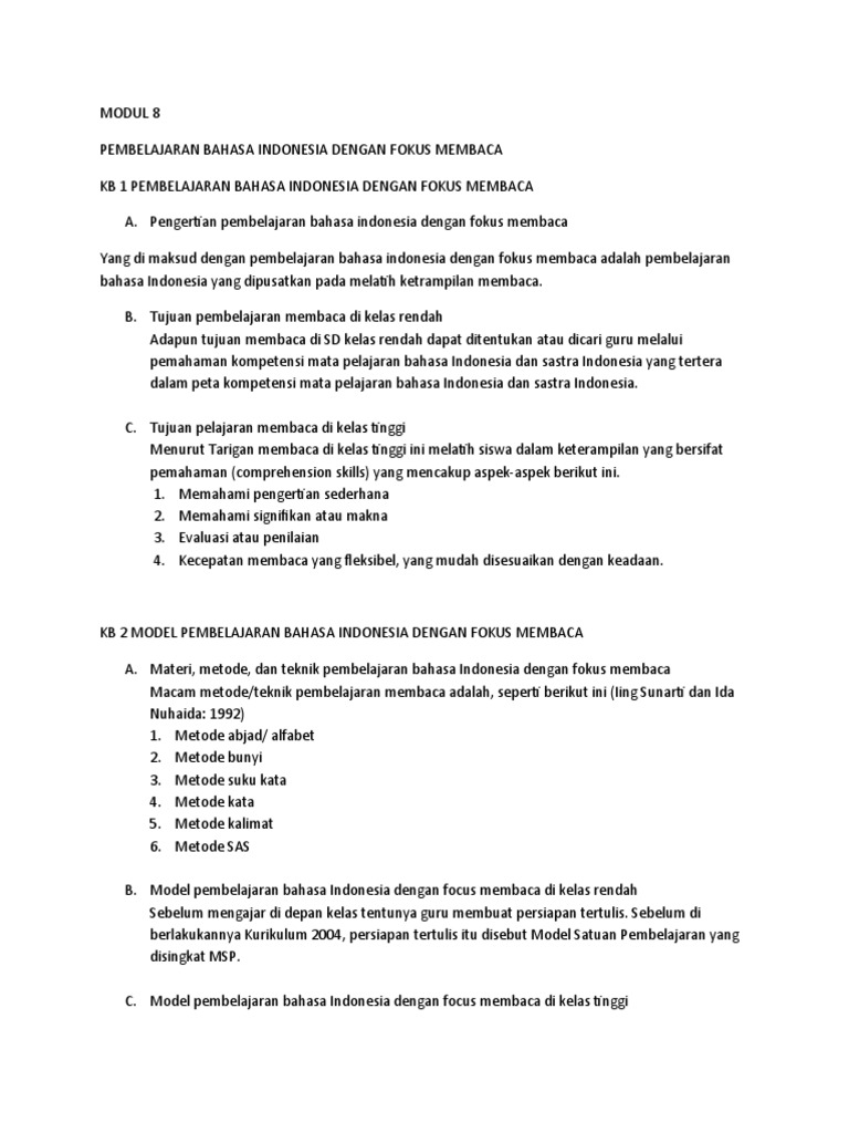 Ringkasan MODUL 8 | PDF