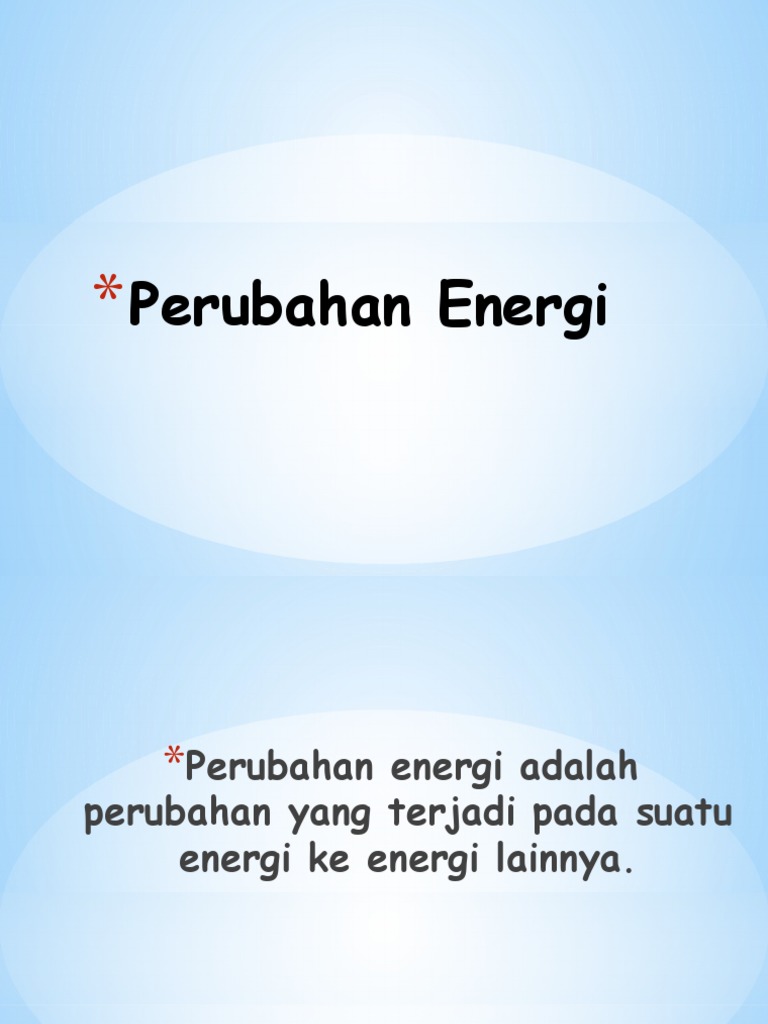 Perubahan Energi | PDF
