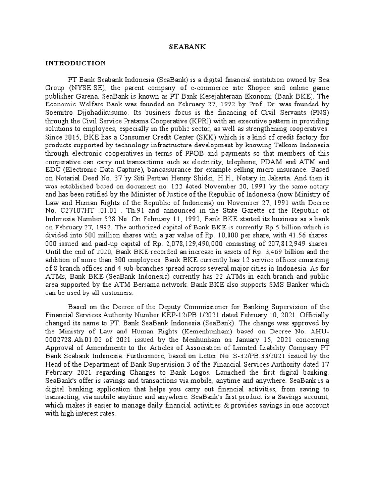 SEABANK | PDF | Financial Capital | Dividend