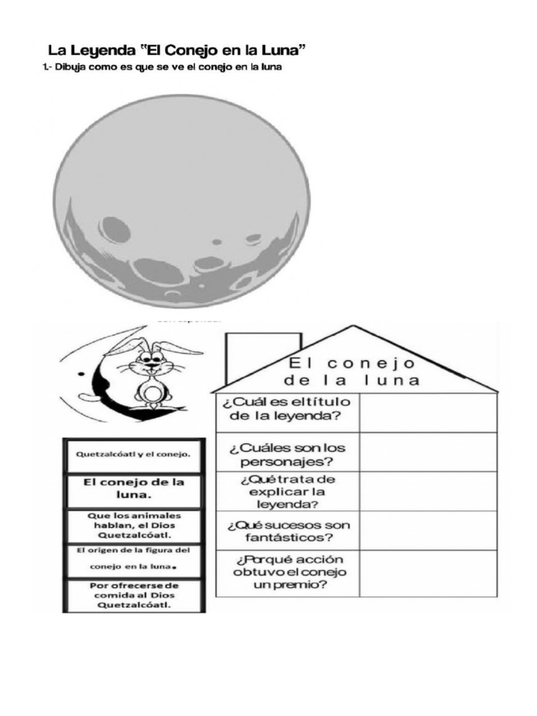 Actividades El Conejo y La Luna | PDF