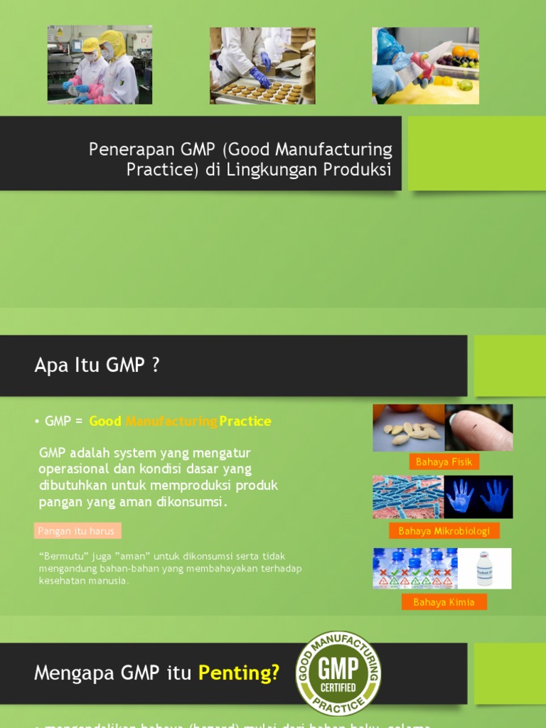 Penerapan GMP (Good Manufacturing Practice) Di (Autosaved) | PDF