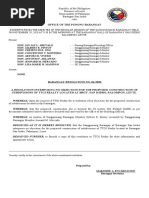 Barangay Resolution | PDF