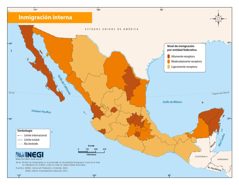 Mapa Inmigración Interna | PDF | México