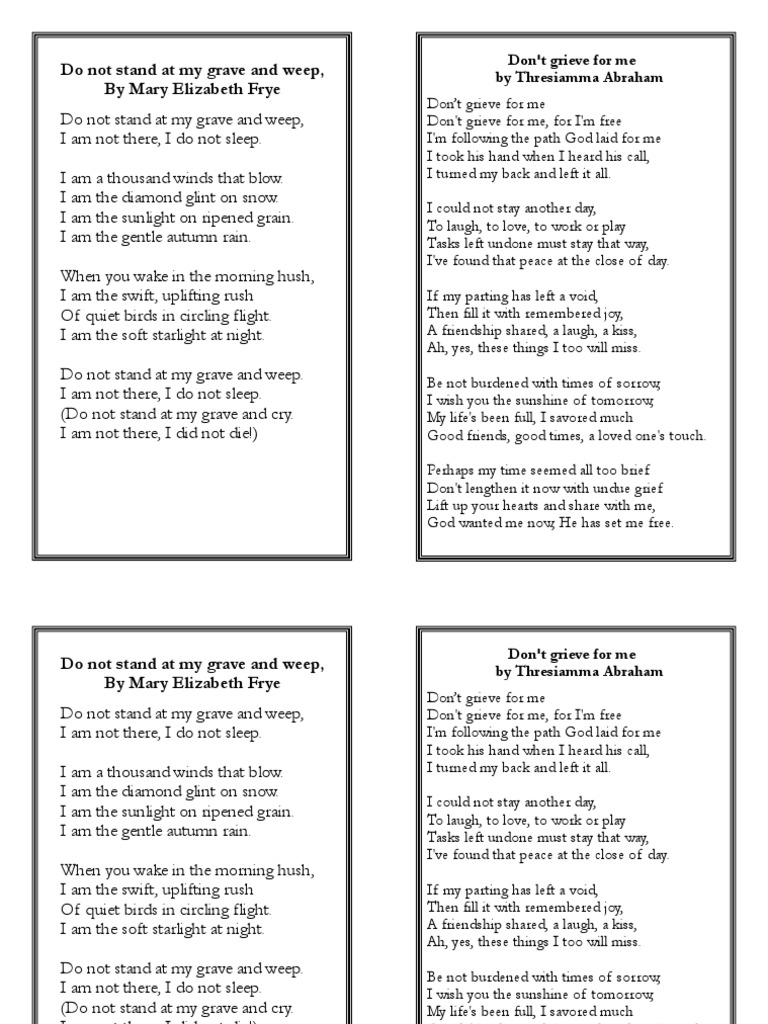 Comforting Poems on Grief and Loss | PDF | Poetry