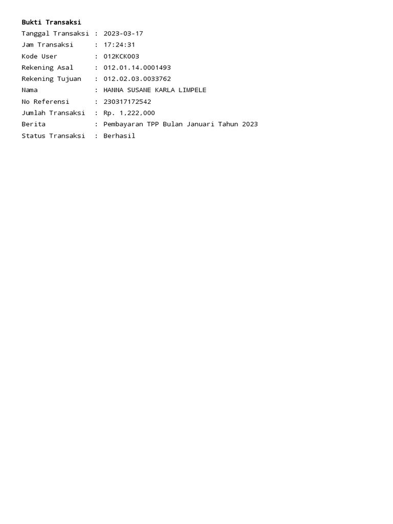 Edit Transfer #3127441 - KASDA OPD | PDF