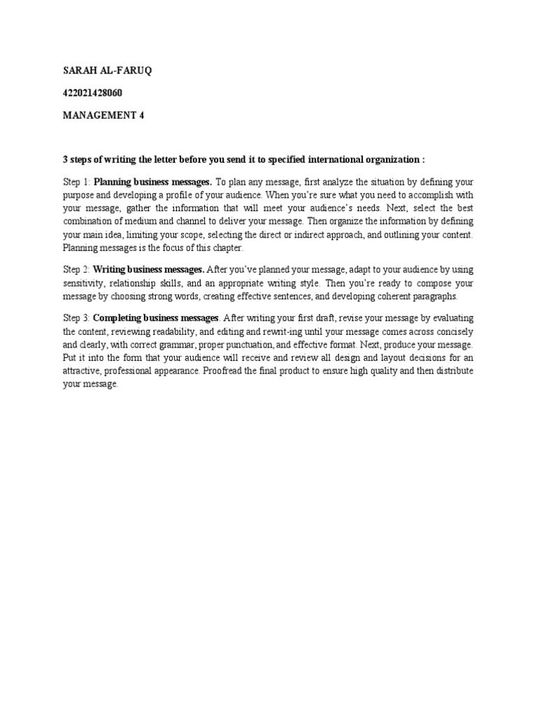 Formal Letter For International Organization | PDF | Marketing ...