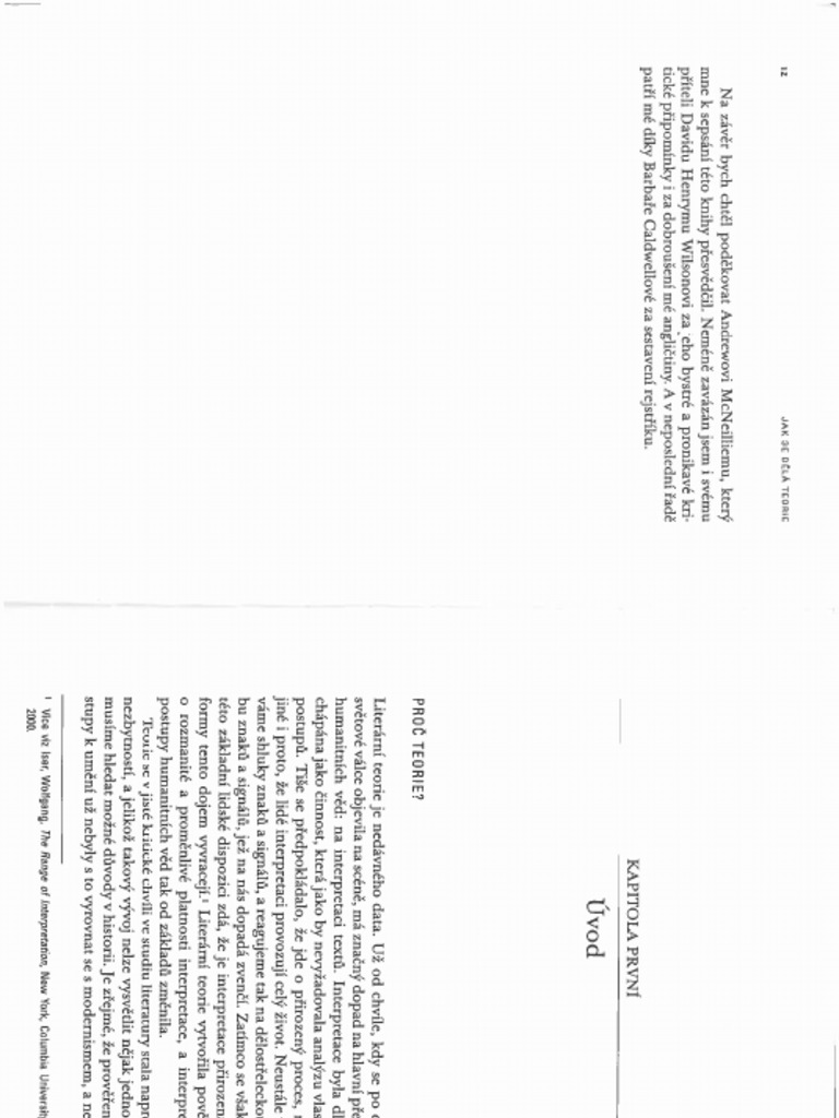 Iser - Jak Se Dela Teorie - Uvod | PDF