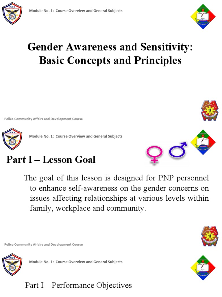 Gender Awareness and Sensitivity: Basic Concepts and Principles | PDF ...