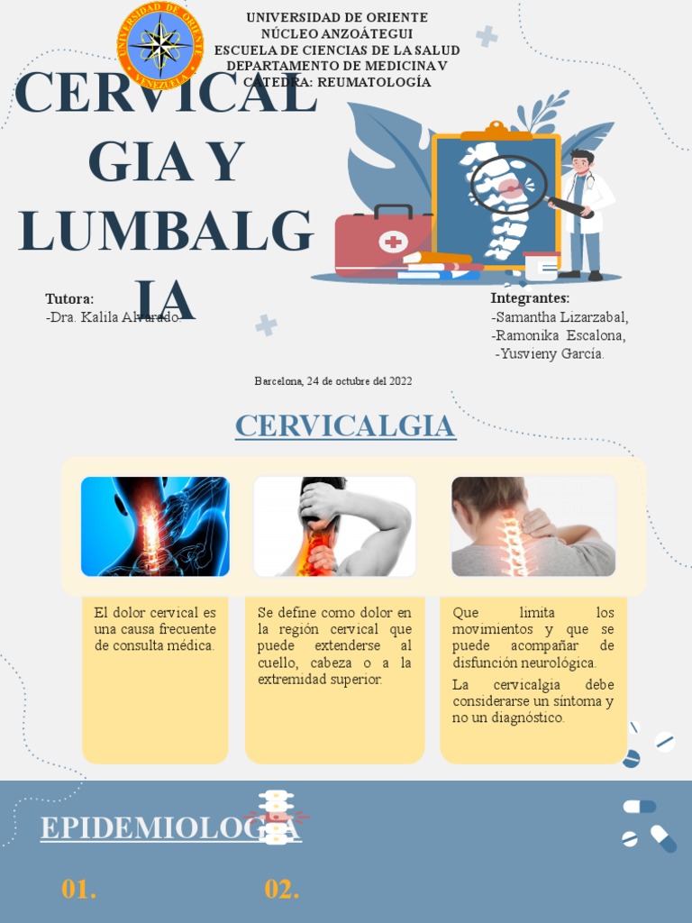 Diapositivas Cervicalgia y Lumbalgia | PDF | La columna vertebral ...