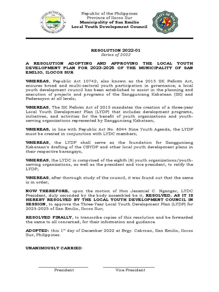 Lydc Resolution | PDF | Government