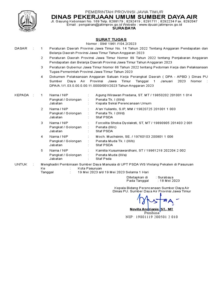SPT Pasuruan Pak Aan | PDF