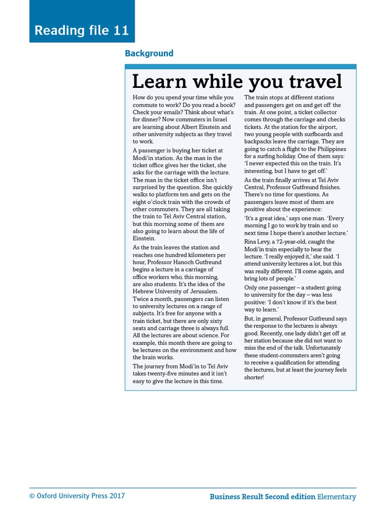 Br2e Elem Readingfile11 | PDF | Lecture | Linguistics