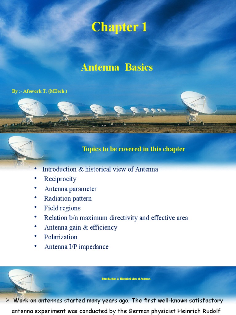Antenn Chapter 1 | PDF | Antenna (Radio) | Electromagnetic Radiation