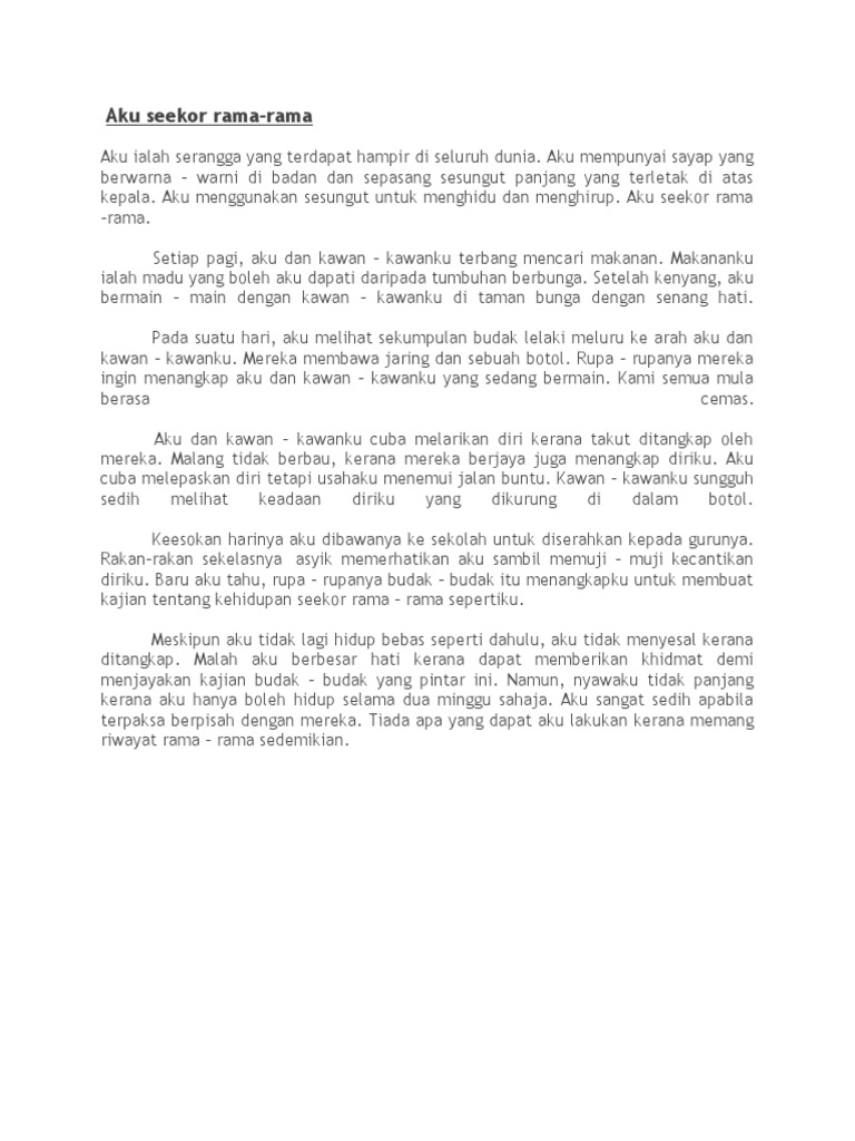 Aku Seekor Rama-Rama | PDF | Sains & Matematika