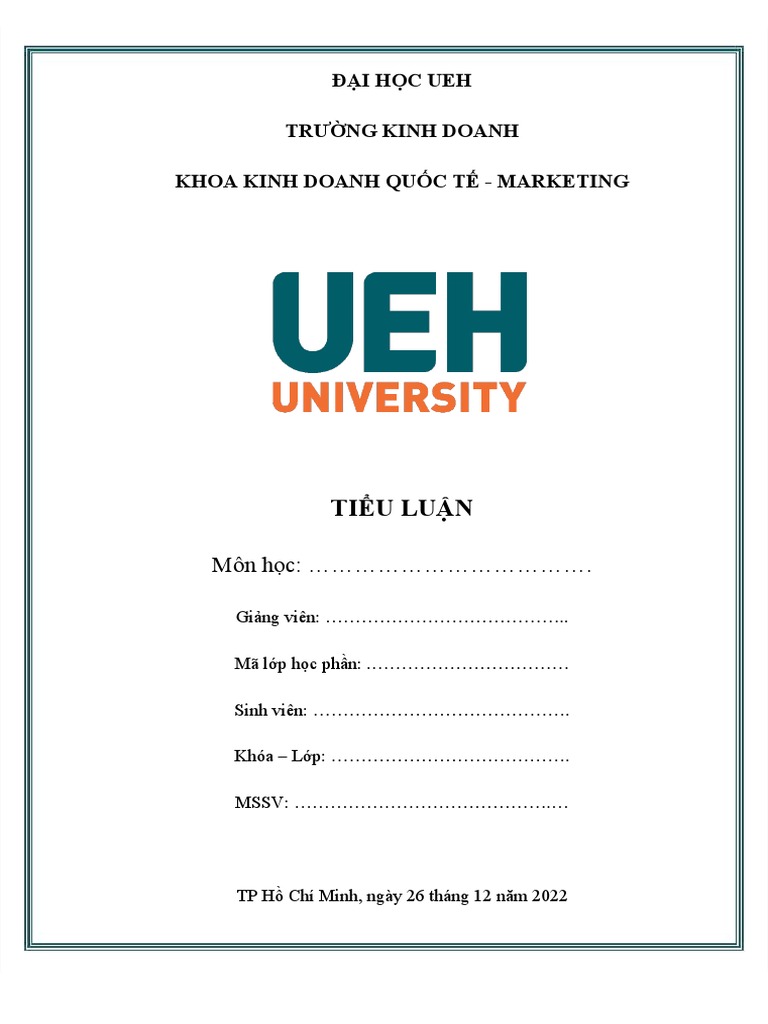 Tiểu Luận Hành Vi Tổ Chức Ueh | PDF