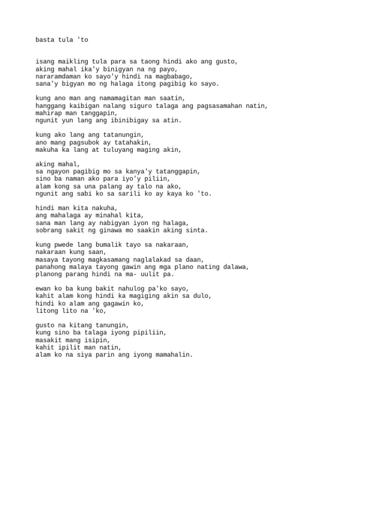 Tula para Kay Madam Haha. | PDF