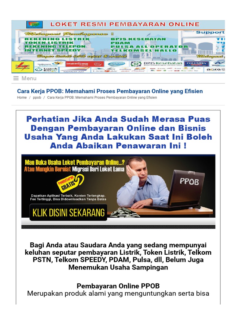 Cara Kerja PPOB - Memahami Proses Pembayaran Online Yang Efisien - Loket PPOB | PDF ...