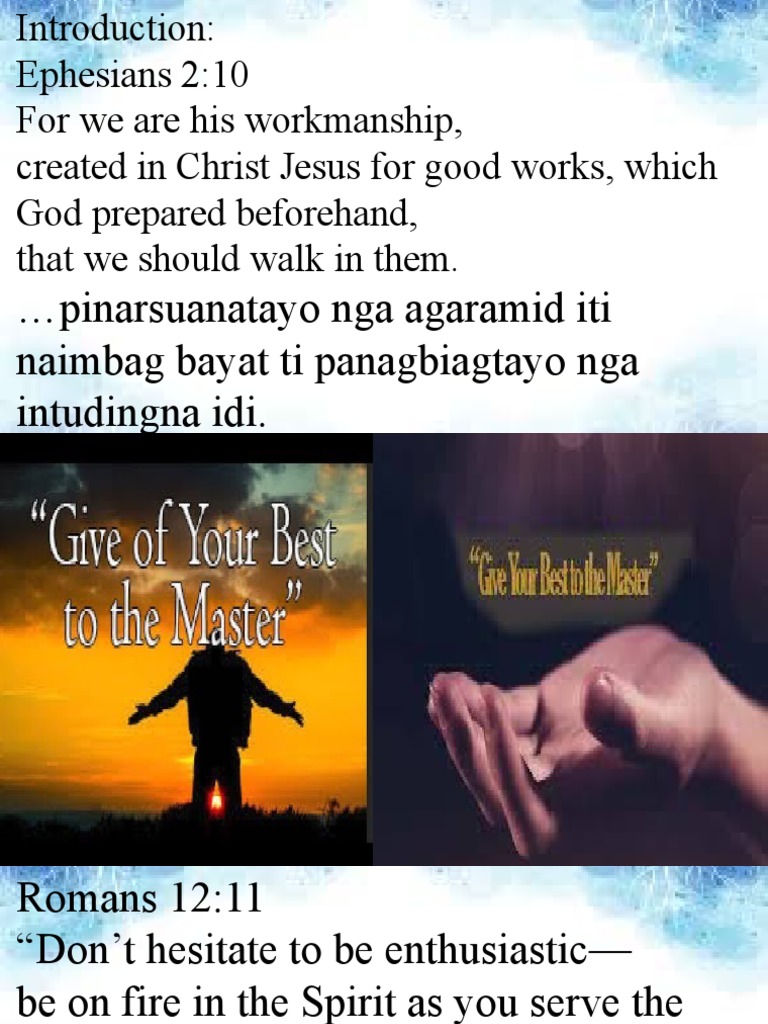 Give Your Best To The Master | PDF