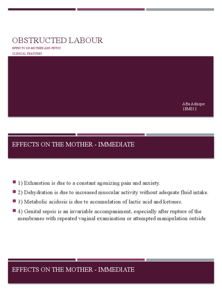 Obstructed Labour | PDF | Childbirth | Vagina