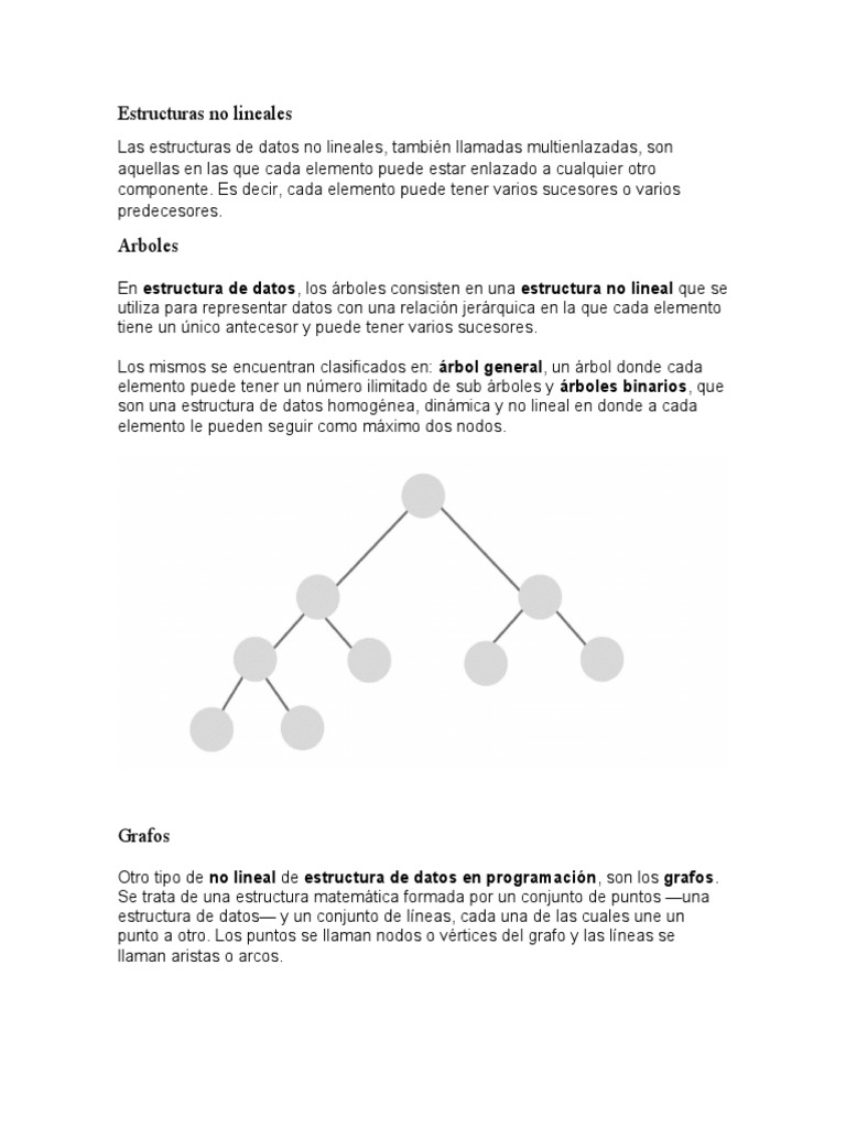 Estructuras de Datos No Lineales | PDF | Tecnología