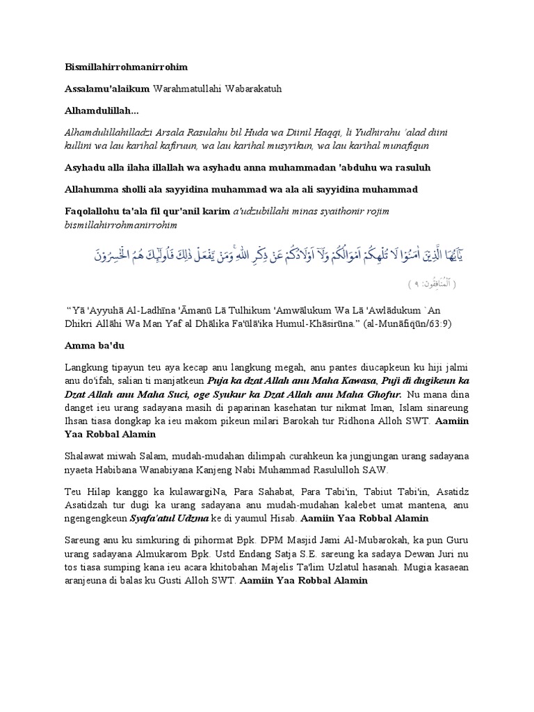 Muqodimah Khitobah | PDF