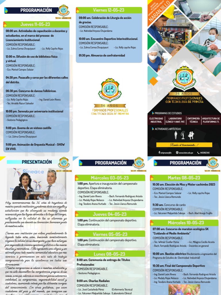 Triptico Aniversario 2023 | PDF