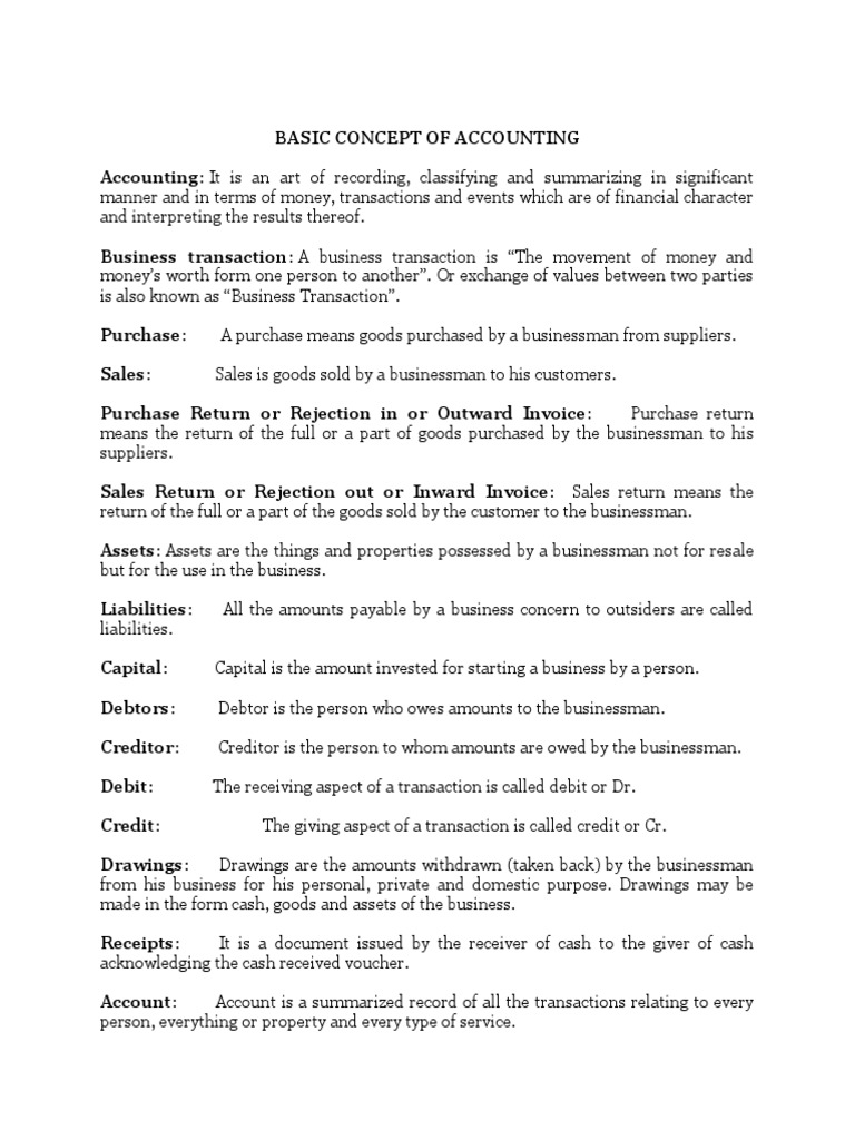 Basic Accounting Complete Theory | PDF | Debits And Credits | Expense