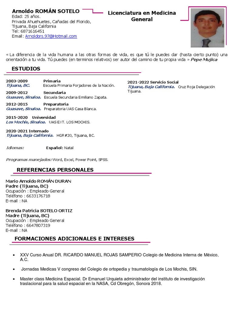 CV Ars | PDF | Medicina | Hipertensión