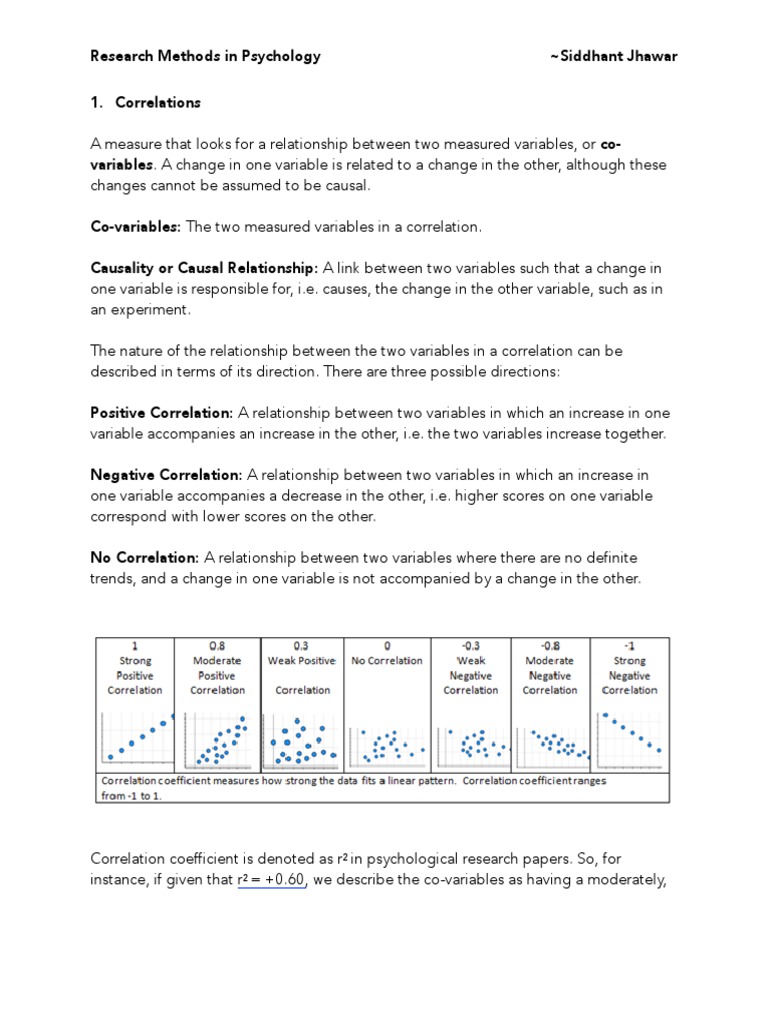 Notes On Correlations | PDF | Causality | Experiment