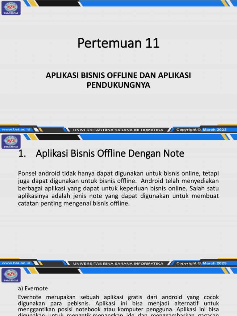 Aplikasi Bisnis Offline untuk Android | PDF