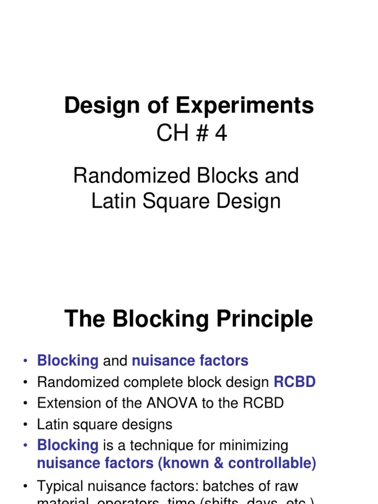 Design of Experiments | PDF | Analysis Of Variance | Experiment