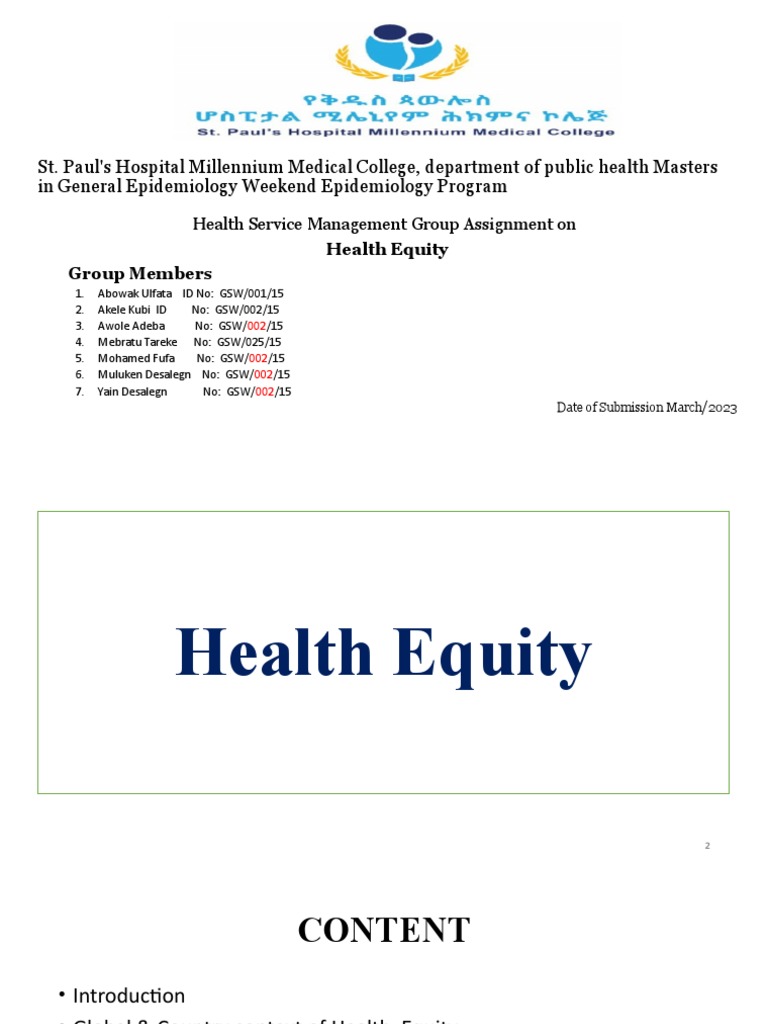 Health Equity V-2 | PDF | Health Equity | Public Health