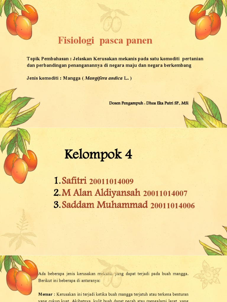 Fisiologi Pasca Panen KLP 4 | PDF