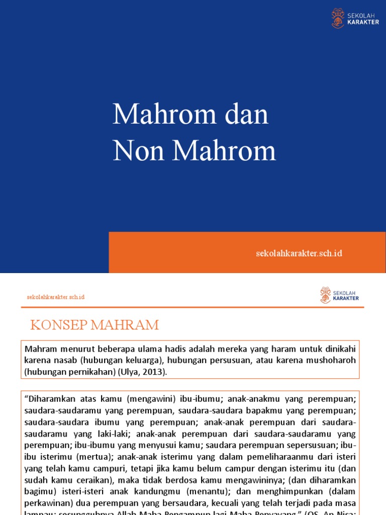 Mahrom Dan Non Mahrom | PDF | Kesehatan Holistik