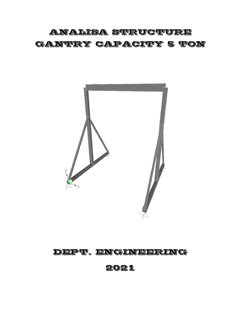 Desain Struktur Gantry 5 Ton | PDF | Teknologi & Rekayasa