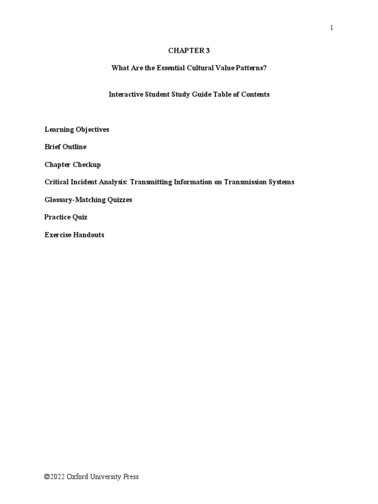 UIC3 CH 3 StudentStudyGuides | PDF | Gender Role | Communication