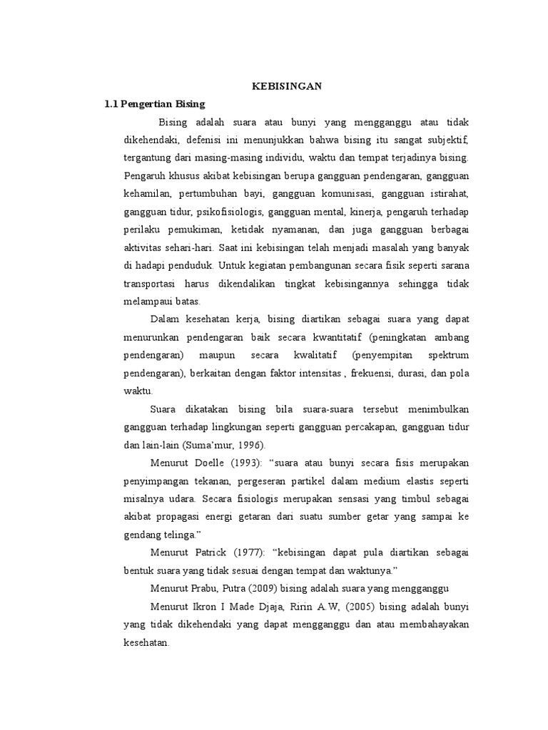 Dampak Kebisingan dan Sumbernya | PDF