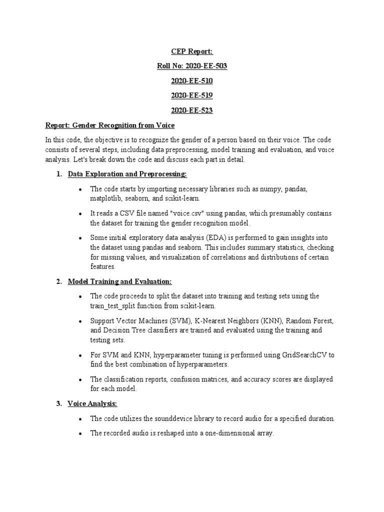 CEP Report | PDF | Support Vector Machine | Statistical Classification
