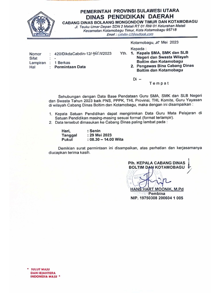 Permintaan Data | PDF