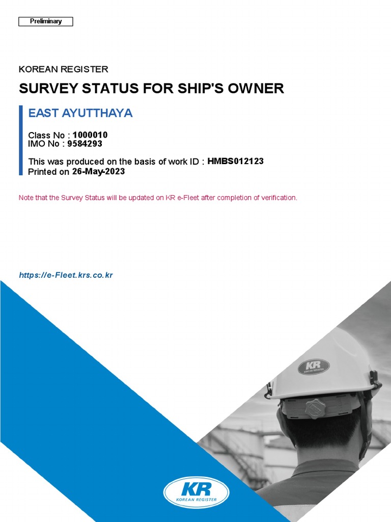 East Ayutthaya Survey Status Report | PDF | Dangerous Goods | Ships