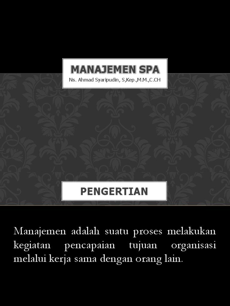 Manajemen Spa | PDF