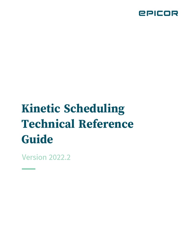 Scheduling Technical Reference 2022.2 | PDF | Computing